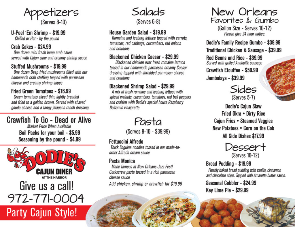 Catering – Dodie's Cajun Diner at The Harbor